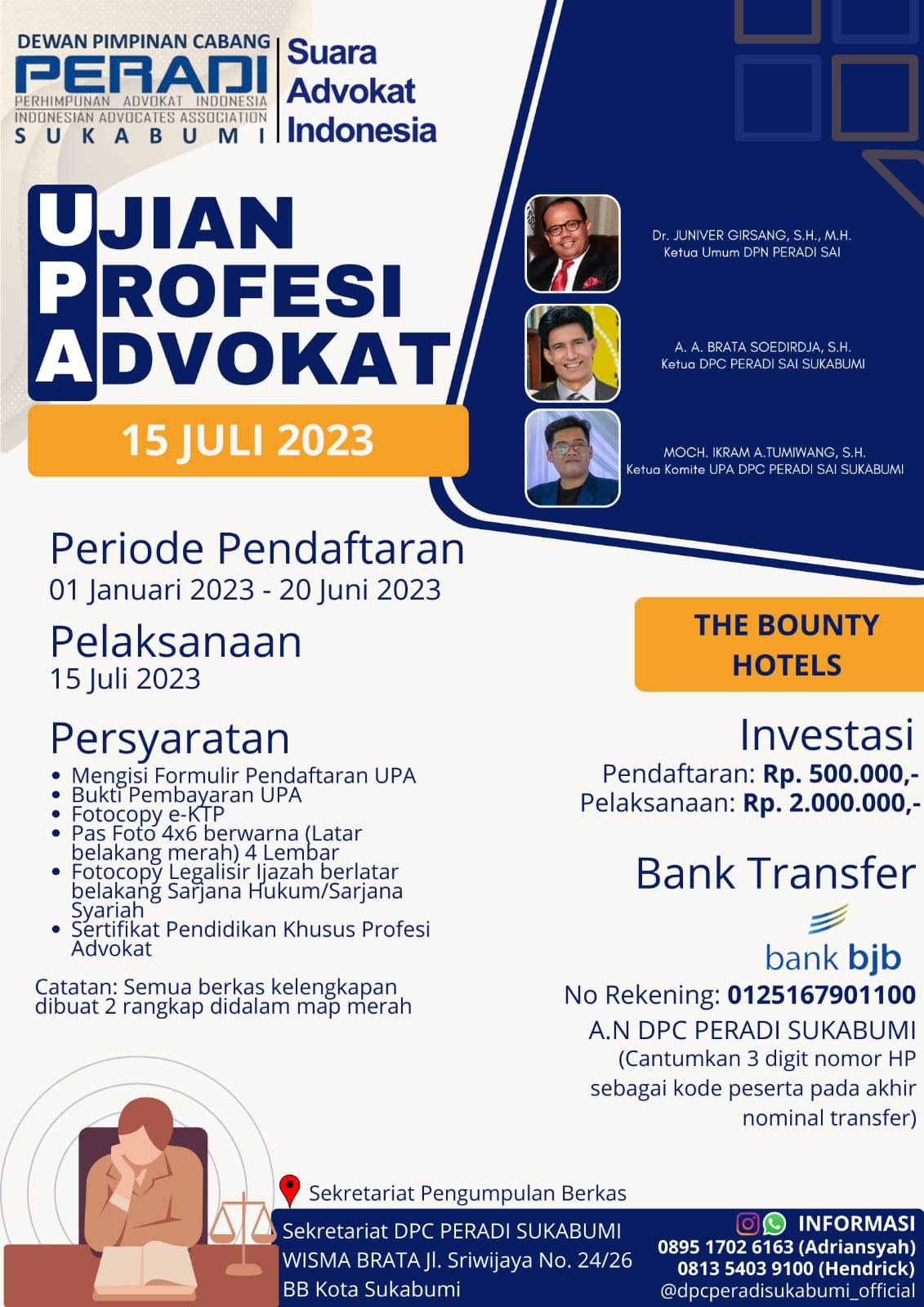 Ujian Profesi Advokat (UPA) DPC Sukabumi Tahun 2023 | PERADI